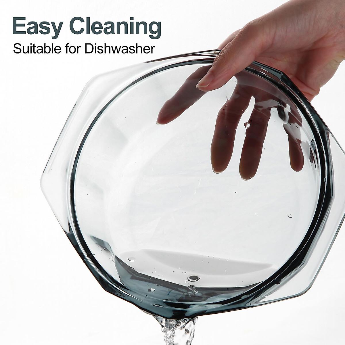 TIPTAP Casserole Dish,Baking Dish,Glass Casserole Dish with Lid,Corningware,Oven Safe, Microwave Safe, Fridge Safe,Round Casserole Dish With Lid, Mini Casserole Cookware with Handles,Bowls for Kitchen（33.08oz/1L）