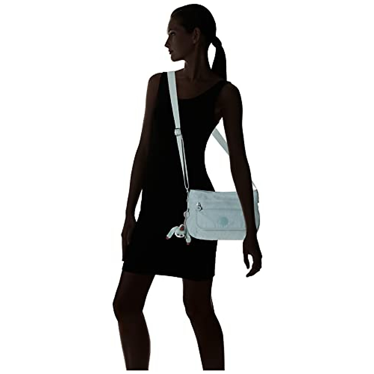 Kipling Women's Syro Crossbody, Organize Accessories, Surprisingly Spacious, Adjustable Strap, Nylon Bag, Serene Green