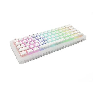 GK GAMAKAY K61 Pro 60% RGB Gasket Mechanical Keyboard, Bluetooth/USB-C Wired/2.4GHz Wireless 61 Keys Hot Swap Gaming Keyboard with CNC Acrylic Base Pudding PBT/ABS Keycaps (Gateron Red Switch)