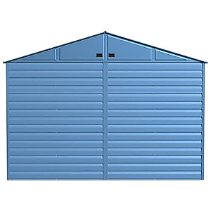 Arrow Shed Select 10' x 14' Outdoor Lockable Steel Storage Shed Building, Blue Grey