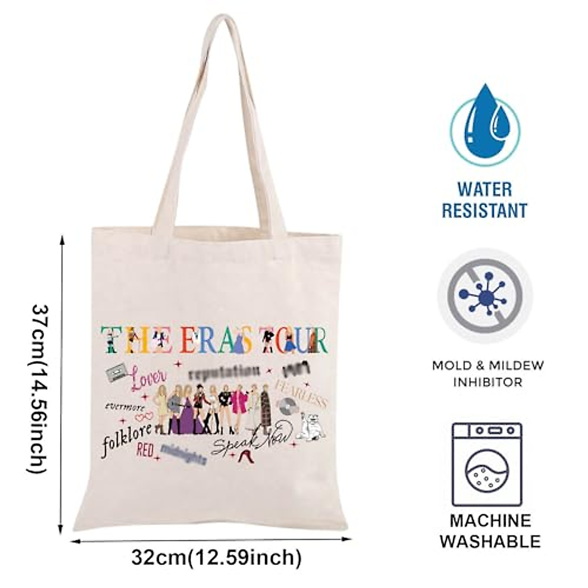 TOBGBE Gifts For Singer Music Lyric Inspired Tote Bag Album Name Tote Bag Singer's Merchandise Singer Fan Gifts (TER Tote)
