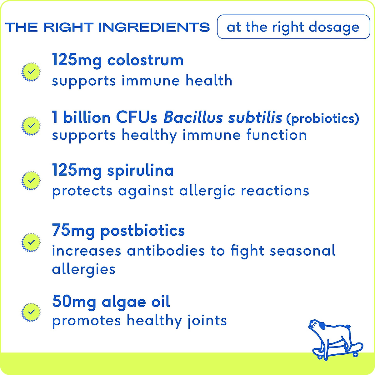 Native Pet Dog Allergy Chews - Dog Itchy Skin Treatment - Anti Itch for Dogs - Dog Allergy Relief - Itch Relief & Allergy Relief for Dogs Itching - Dog Probiotics for Itchy Skin - 30 Chews