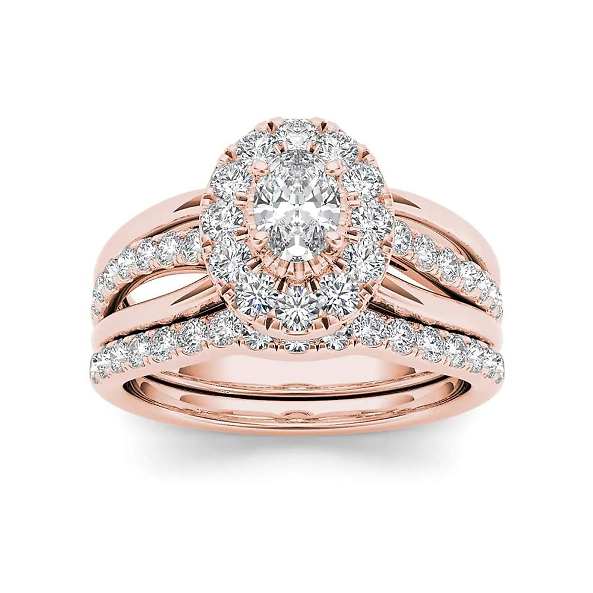 MOTIEL 10K 14K 18K Gold Moissanite Engagement Rings for Women, Wedding Band Anniversary Jewerly Gift for Lovers, Adjustable Size 4-12