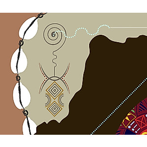 Congo Map Poster Art DRC Central African Decor Design Unframed