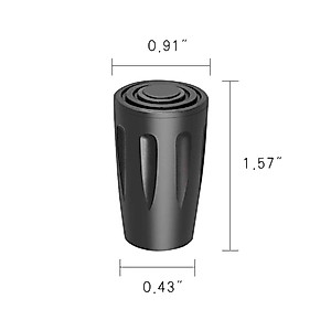 Hiking Pole Replacement Tips 16 Pack Rubber Tips for Walking Sticks Tips Trekking Pole Tips Trekking Stick End Protectors