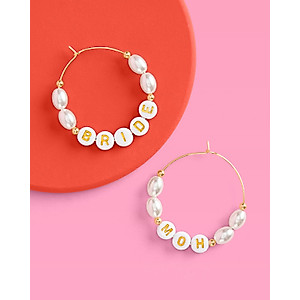 xo, Fetti Bachelorette Party Drink Markers - 8 count | Friendship Bracelet Bride, Engaged Era, Bridesmaid Favor, Bridal Party Accessory, Pearl Bead Party Drink Supplies