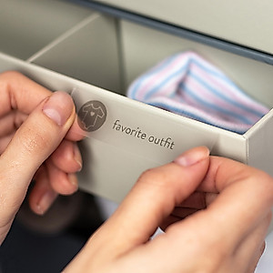 Savor | Baby Keepsake Organizer Box | The Original Fabric Acid-Free Modern Minimalist Gender-neutral Memory Box with Labels | For Pregnancy, Mother’s Day, Baby Shower, New Baby Girl Baby Boy Gifting