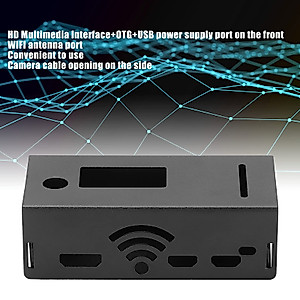 Raspberry Pi Case, Aluminum Alloy Protective Shell for RPi, for MMDVM, HD Multimedia Interface+OTG+USB Port Digital Aluminum Alloy Hotspot Case for RPi Walkie Talk