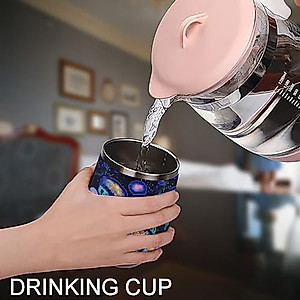 Glowing Up Jelly Fish Funny Wine Tumbler 12 Oz Stainless Steel Insulated Mug Double Wall Water Cup with Lid