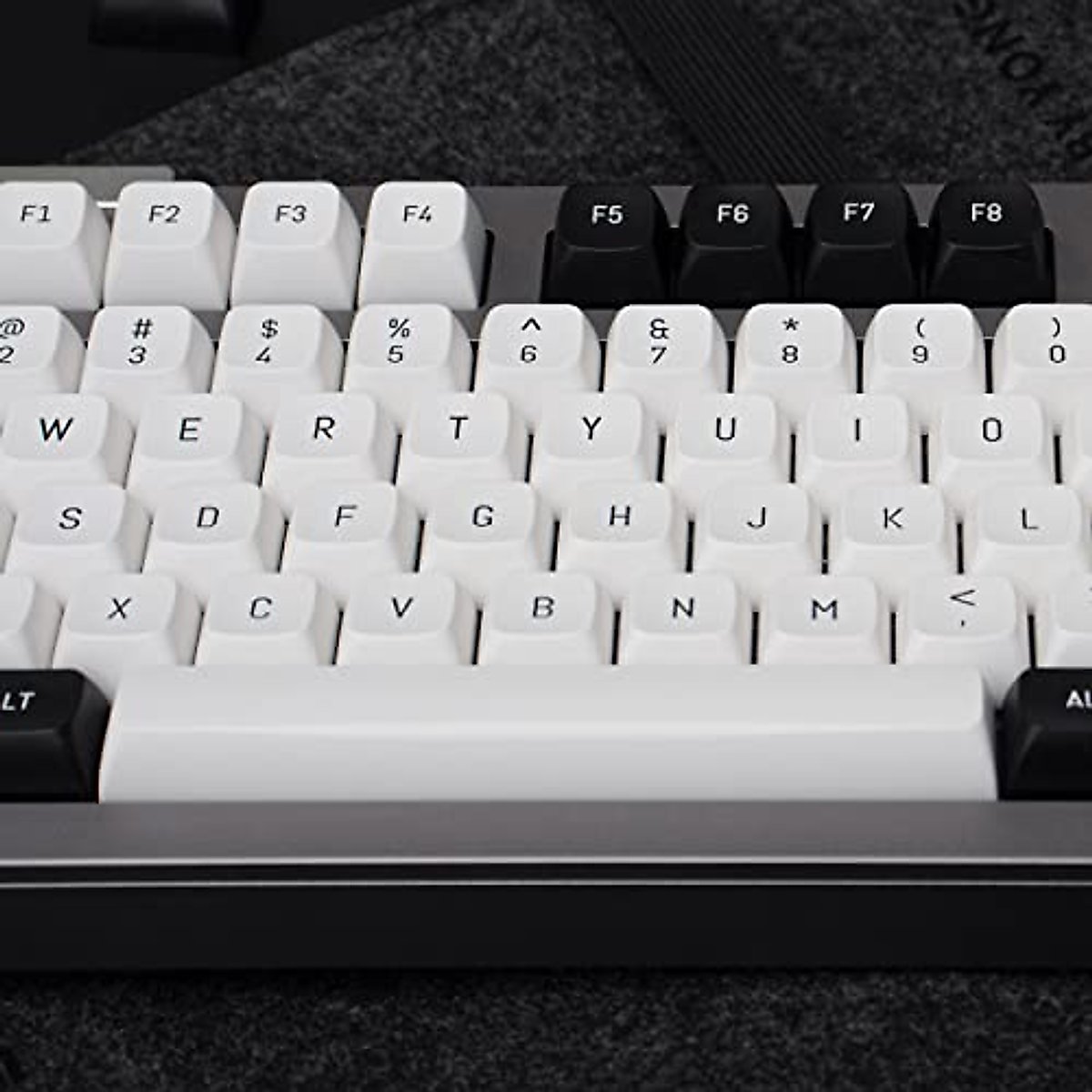 Black and White Keycaps Set 150 Keys MSA Profile Doubleshot Custom Keycaps for Cherry MX Gateron Kailh Box Switches Mechanical Gaming Keyboard