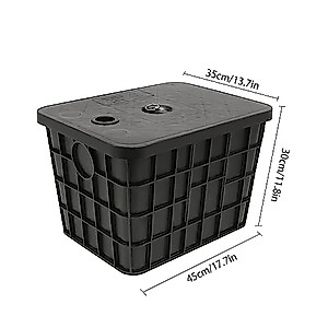 35L Upper Inlet Commercial Grease Trap, 7-stage filtration 264.12Gal/h Grease Trap, Waste Water Oil-water Separator for Restaurant,Cafe,Canteen,Kitchen Under Sink
