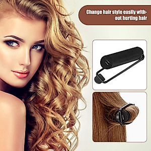 Syhood 60 Pieces Satin Foam Sponge Hair Rollers Soft Foam Hair Styling Curlers Flexible Hairdressing Curlers Black Perm Wave Rods(0.6 Inch)