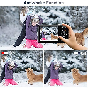 Digital Camera for Teens, 1080P FHD 20MP Mini Video Camera with 2.8 Inch Screen and 8X Digital Zoom, Rechargeable Compact Pocket Point and Shoot Camera for Girls and Boys, Teens, Beginners