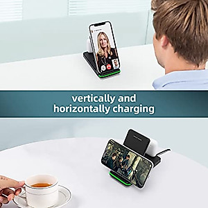 Wireless Charger, 3 in 1 Wireless Charging Station, Fast Wireless Charger Stand for iPhone 14/13/12/11/Pro/Max/XS/XR/X/8/Plus, for Apple Watch 8/7/6/5/4/3/2/SE, for AirPods 3/2/Pro(Black)