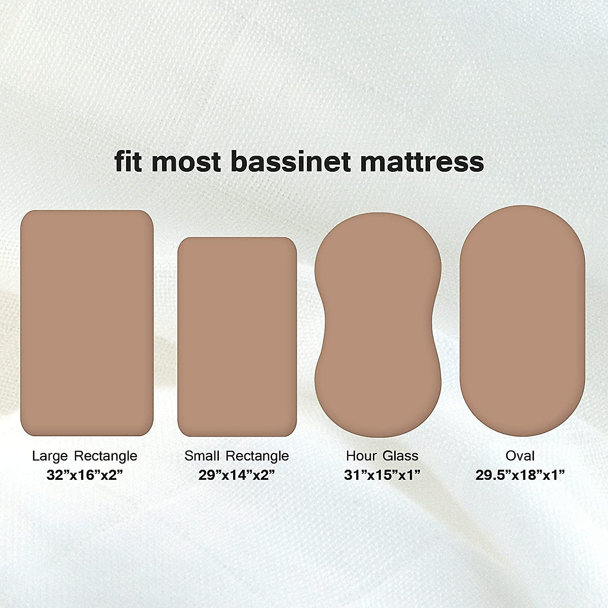 Muslin Bassinet Sheet Fitted 2 Pack for Cradle or Bassinet Pad＆Mattress, Soft and Breathable Viscose Made from Bamboo Cotton Muslin Bassinet Sheets (32"x16"x5.5") for Boys and Girls Gift, Grey