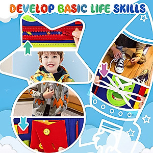 KMTJT Busy Board for Toddlers 2-4 | Montessori Toys for 1 2 3 4 Year Old | Sensory Toys for Toddlers 1-3 | Travel Educational Toys for Plane Car | Gifts Toys for Boys Girls