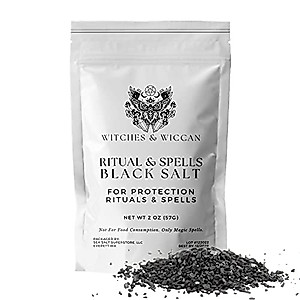 Black Salt for Protection Rituals, Wiccan Supplies, Sal Negra para Rituales de Brujeria (2 oz Bag) - Witches & Wiccan Witchcraft Supplies