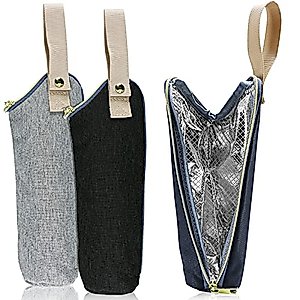 WYKOO 3 Pieces Portable Thermal Baby Bottle Bag, Insulated Baby Bottle Bags, Baby Bottle Cooler Tote Bags, Travel Baby Bottle Holder Tote, Nursing Bottle Cooler Warmer Bag for Outing Milk Bottle Storage