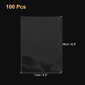 uxcell 100Pcs Clear Cello Bags, 4-1/4" x 6-5/16" Plastic Flat Open-End OPP Cello Treat Bags Cello Poly Bags for Packing Cookies Candy Jewelry Gifts, Clear