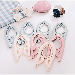 6 Pcs Travel Hangers - Portable Folding Clothes Hangers Travel Accessories Foldable Clothes Drying Rack for Travel