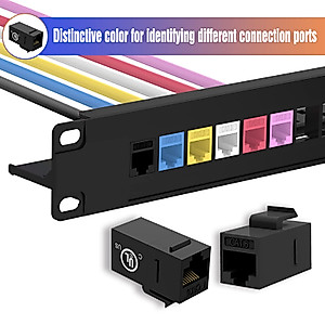 VCE CAT6 RJ45 Keystone Couplers (UL Listed), 25-Pack Ethernet Keystone Jack Female to Female UTP for Cat6/Cat5e/Cat5 Network Cable, Black