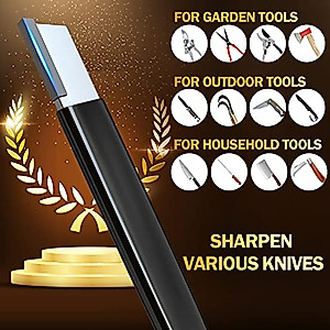Knife Sharpener Blade Sharpening Whetstone: Pocket Sharpen Garden Tool Shears Scissors Knives Pruner Portable Knife Sharpener & Stocking Stuffers for Men Keychain Multitool - Key Shaped Pocket EDC Too