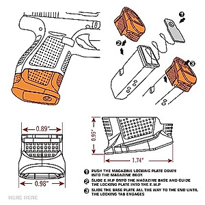 WMYZDQ 3-Pack Extension Fit Glock Mode 43