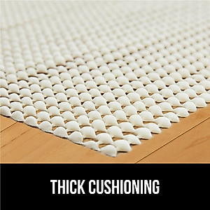 Gorilla Grip Extra Strong Rug Pad Gripper, Grips Keep Area Rugs in Place, Thick, Slip and Skid Resistant Pads for Hard Floors, Under Carpet Mat Cushion and Hardwood Floor Protection, 2x3 FT