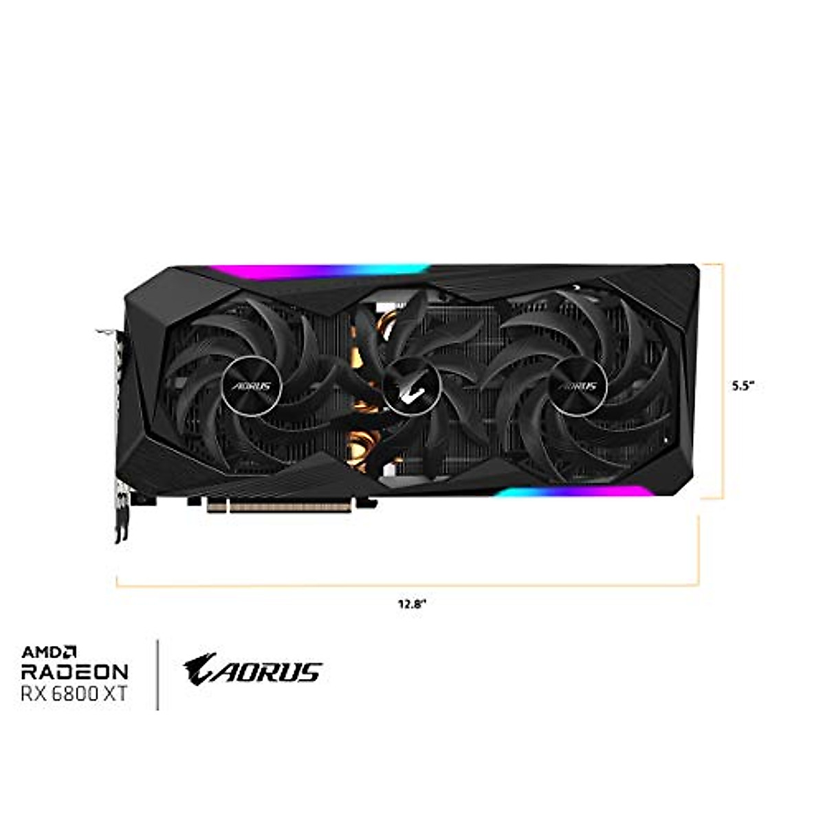 GIGABYTE AORUS Radeon RX 6800 XT Master 16G Graphics Card, MAX-Covered Cooling, 16GB 256-bit GDDR6, GV-R68XTAORUS M-16GD Video Card