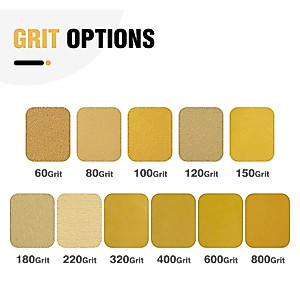 LuckyGuard 100 PCS 6 Inch Gold PSA Sanding Discs 80 Grit Self Adhesive Sticky-Back Sandpaper for DA Sander Finishing Various Materials-Wood Metal Plastics Woodworking Sanding Disc Roll