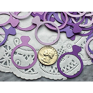 Mixed Purple Engagement Ring Confetti - Bridal Shower Decor - Handcrafted in 2 business days - Set of 150
