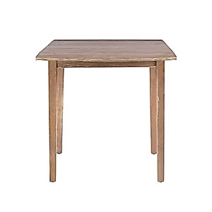 Linon Greywash 30" Square 30" X 48" Fully Extended Torino Drop Leaf Table