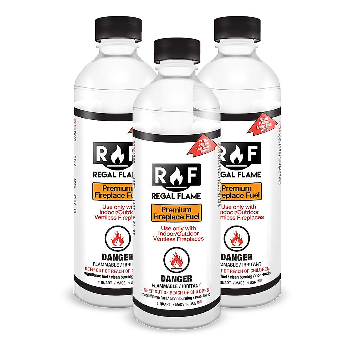 Regal Flame Premium Ventless Bio Ethanol Fireplace Fuel - 3 Quarts