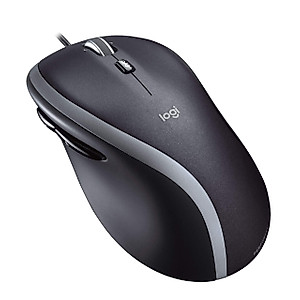 Logitech M500 Corded Mouse – Wired USB Mouse for Computers and Laptops, with Hyper-Fast Scrolling, Dark Gray
