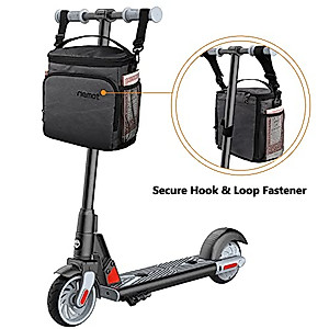 riemot Insulated Cup Holder Universal Organizer With Straps - Fits Roll on Luggages Scooters Strollers Shopping Carts Travel Accessories Cooler Bag Grey 900 ml