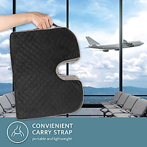Kolbs Car Seat Cushion Truck Driver Cushion | Wedge Seat Cushion with Cutout for Coccyx Tailbone Pain Relief Cushion | Car Pillow Car Seat Cushion for Car Seat Driver | Stylish Chic Jacquard Cover