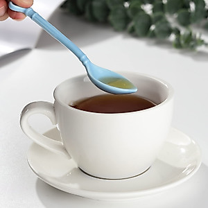 Small Coffee Spoons Ceramic Espresso Spoons set of 6 Demitasse Spoons for Coffee Dessert Tea Ice Cream