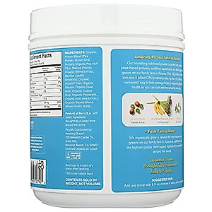 Amazing Grass DIGEST Vegan Protein Powder, Plant Based with Probiotics + Fiber to Manage Bloat, Tahitian Vanilla, 15 Servings