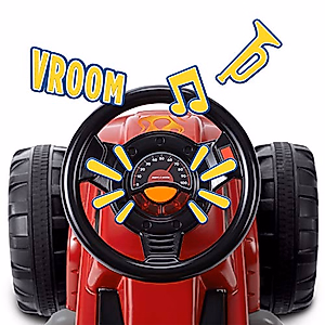 Radio Flyer Monster Truck with Lights & Sounds, 6 Volt Battery Powered Electric Car, Toddler Ride On Toy for Ages 1.5+, Large