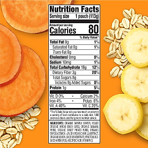 Happy Tot Organics Oatmilk Pudding, Dairy-Free, Stage 4 Toddler Snack, Oatmilk, Bananas & Sweet Potatoes, 4 Ounce Pouch, Pack of 16