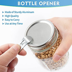 Aspen Essentials Mason Jar Vacuum Sealer Kit | with Attachment Accessory Hose Compatible FoodSaver Glass Jars Wide Regular Mouth Lids Manual Pump and Lid Opener, white