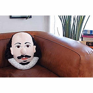 The Unemployed Philosophers Guild Shakespeare Stuffed Portrait - Soft Plush Headrest - 16" x 15"