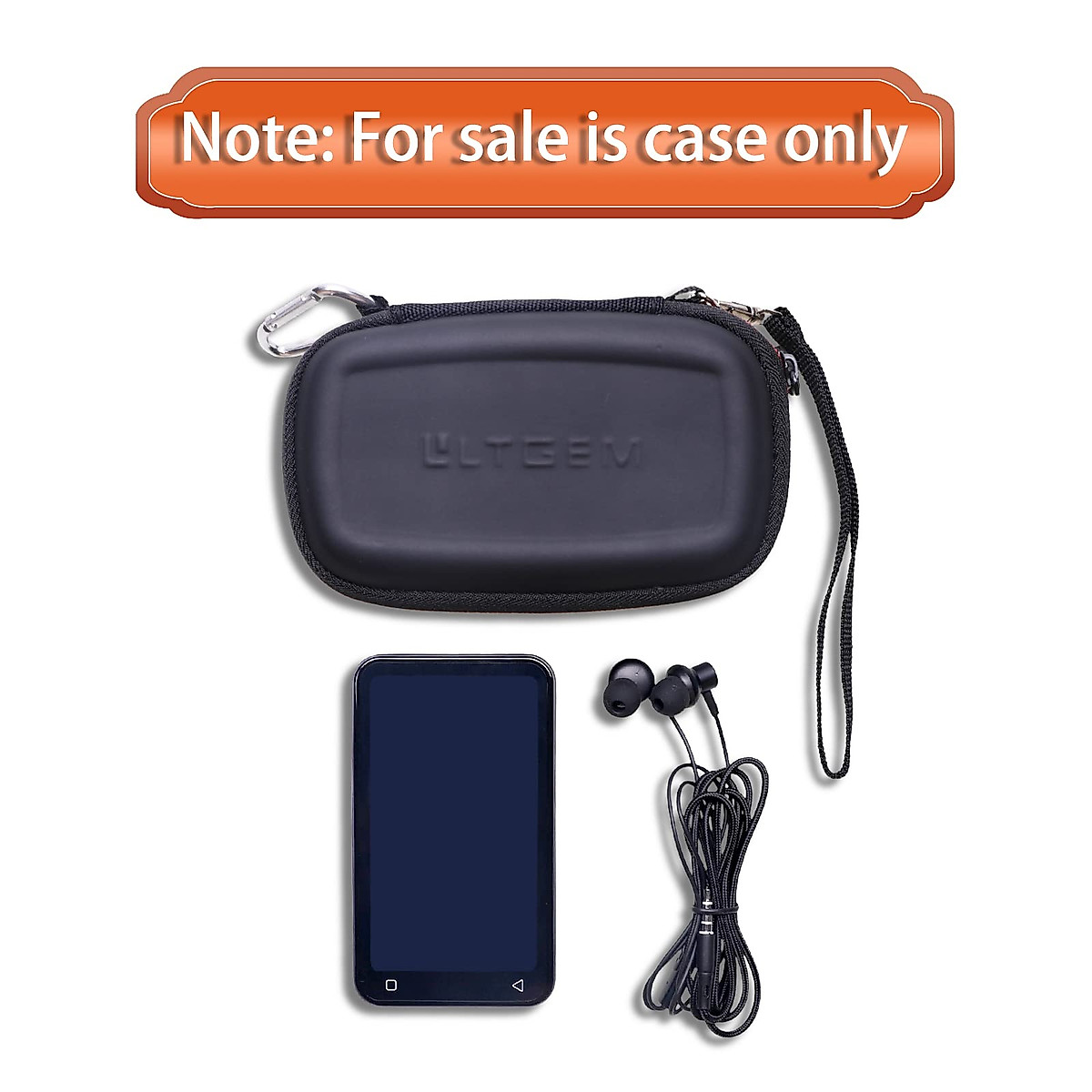 LTGEM MP3 & MP4 Player Case for TIMMKOO/Aiworth/SOULCKER/G.G.Martinsen/Grtdhx/iPod Nano/Sandisk/B Walkman and Other Music Players, Mesh Pocket for USB Cable, Earbuds and Memory Card