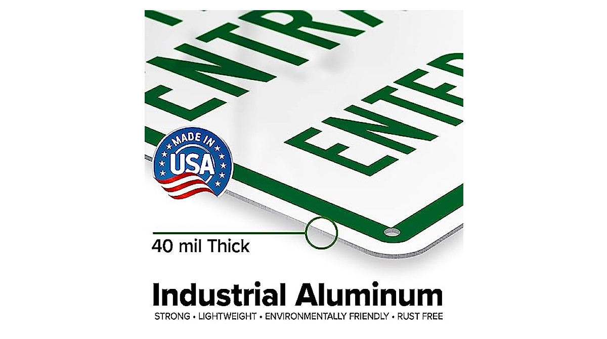 Welcome Main Entrance Sign - Durable, Made in USA
