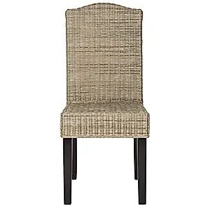Safavieh Home Collection Ozias Grey Wicker 18-inch Dining Chair