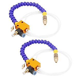 Fafeicy 2Pcs Mist Coolant Lubrication Spray System for 8mm / 0.3in Air Pipe CNC Lathe Milling Drill A Used in The Mist Coolant Lubrication Sprayer of CNC Lathe Milling Cutter
