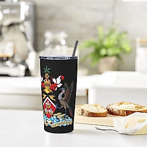 VKKOEWL Trinidad and Tobago Coat of arms Stainless Steel Insulated Tumbler 20 Oz Travel Water Bottle Coffee Mug Drink Cup With Lid Straw