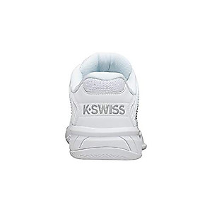 K-Swiss Women's Hypercourt Express 2 Tennis Shoe, White/Black, 7.5 M
