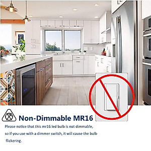 TUMUPSM MR16 LED Light Bulbs 12V 5000K Daylight GU5.3 Spot Bipin Non-Dimmable 5W 500LM 50W Halogen Replacement for Landscape, Track, Recessed Lighting 6 Pack