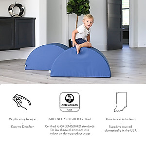 Foamnasium Blocksy Kids Couch, Indoor Foam Playset, 4 Piece Soft Toddler and Kids Active Play Couch for Crawling, Climbing, Fort Building and Jumping, Made in the US, Pewter, Medium